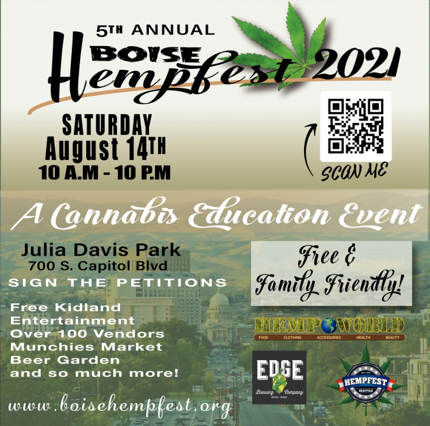A Cannabis Education Event, 5th Annual Hempfest 2021, Boise, ID