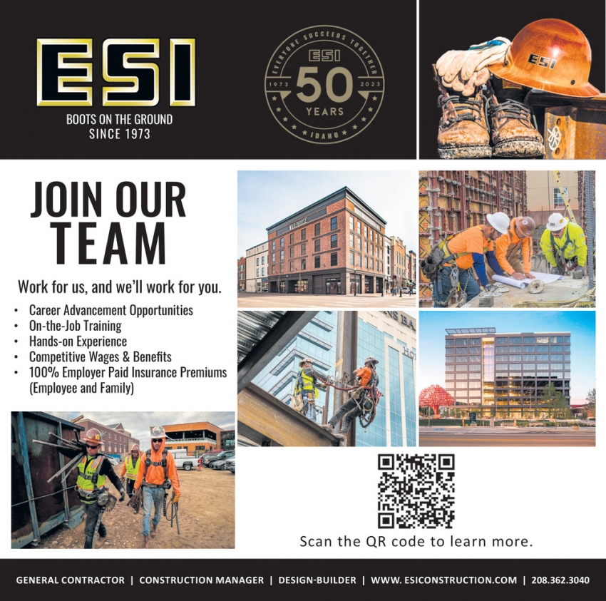 Join Our Team, ESI, Meridian, ID